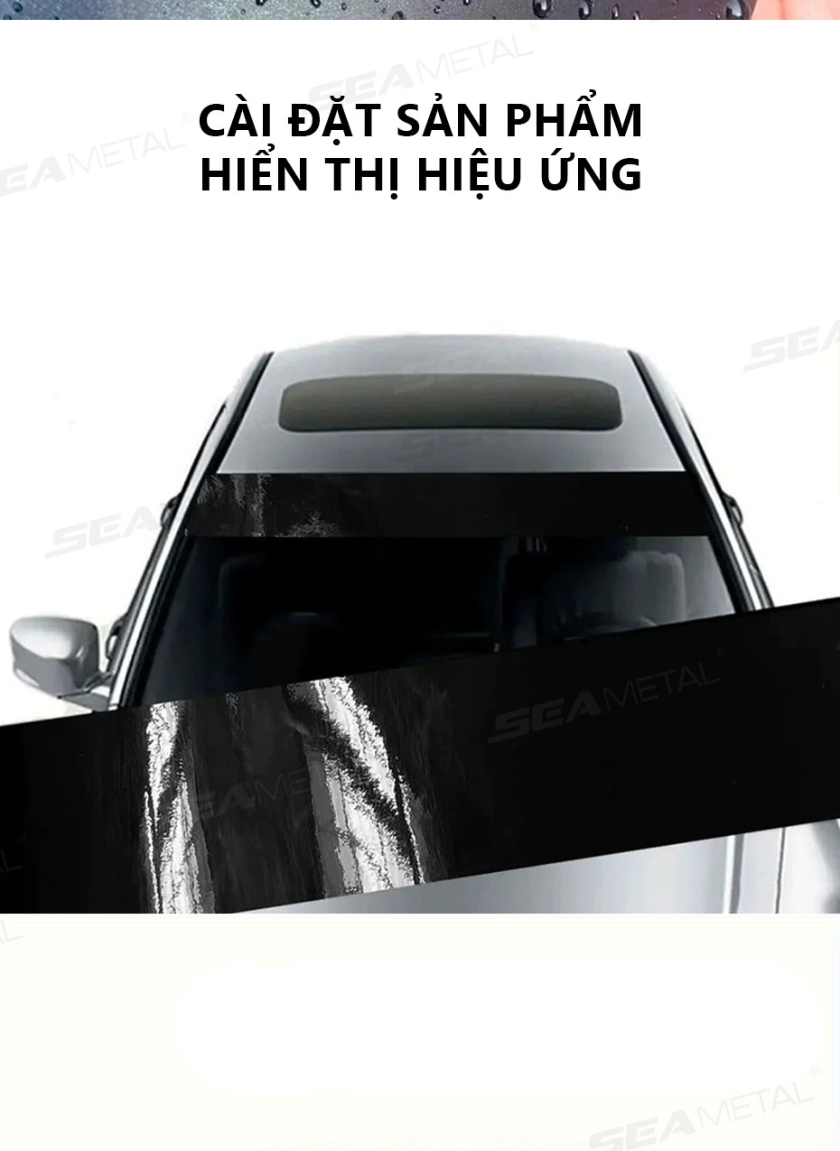SEAMETAL Kính chắn gió phía trước ô tô Nhãn dán trong suốt Tấm che nắng ...