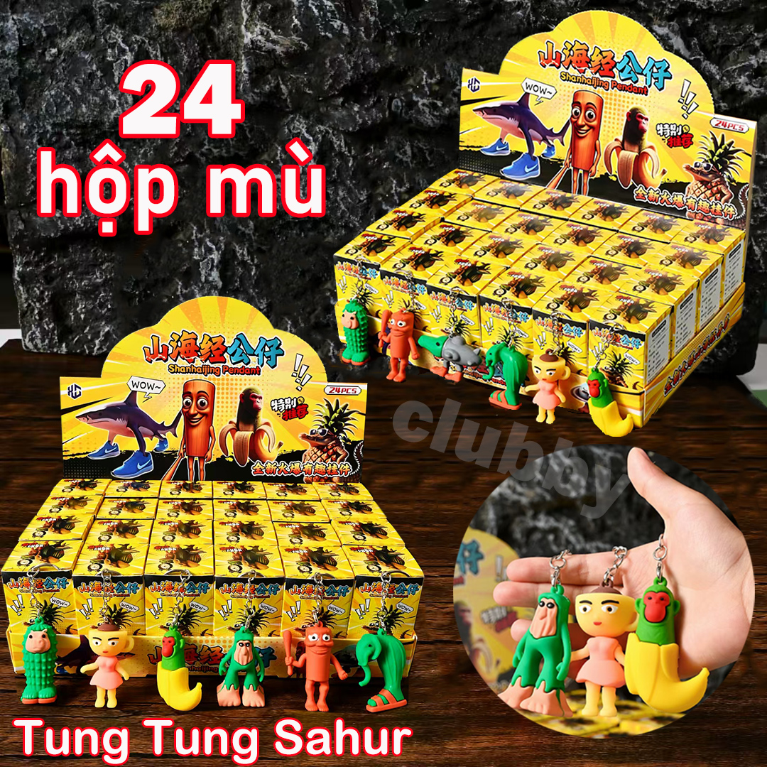 24 Tung Tung Sahur Móc khóa tralalero tralala mô hình Blind box đồ chơi ...