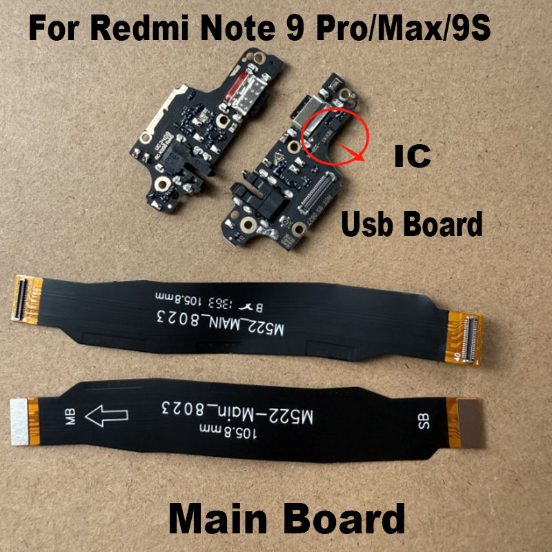 Dành Cho Xiaomi Redmi Note 9S 9 PRO MAX Bo Mạch Chủ Chính + Cổng Đế Sạc ...