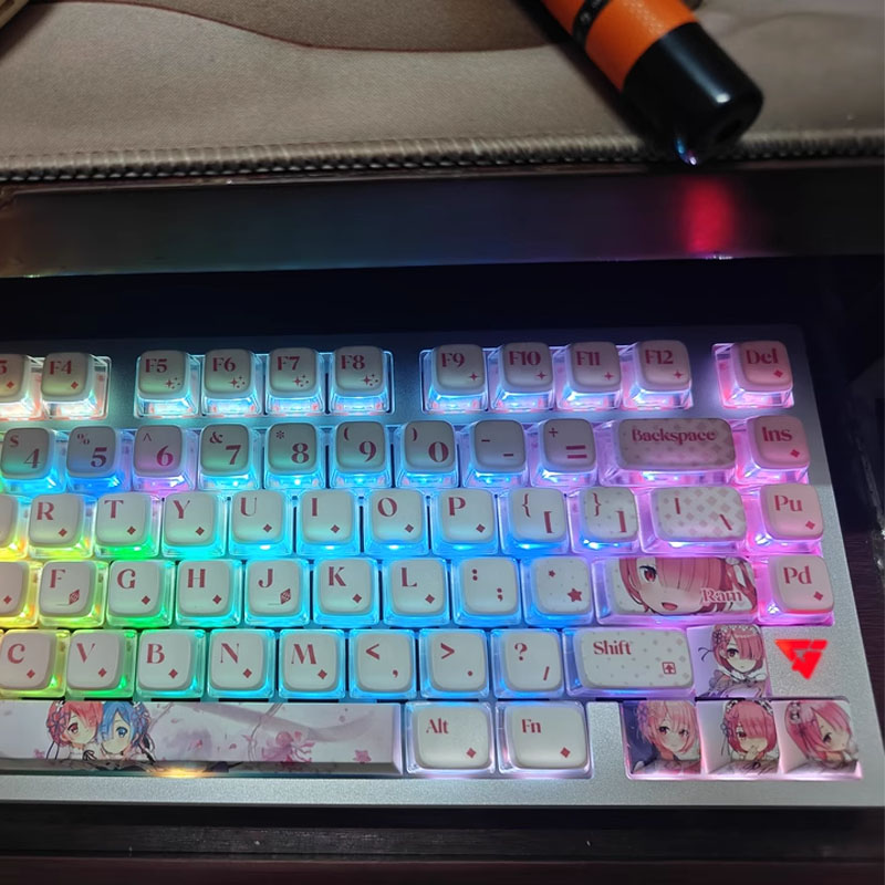 Rem Keycap OEM Profile PBT 120 Chìa Khóa Truyền Ánh Sáng Bốn Mặt Nhuộm ...