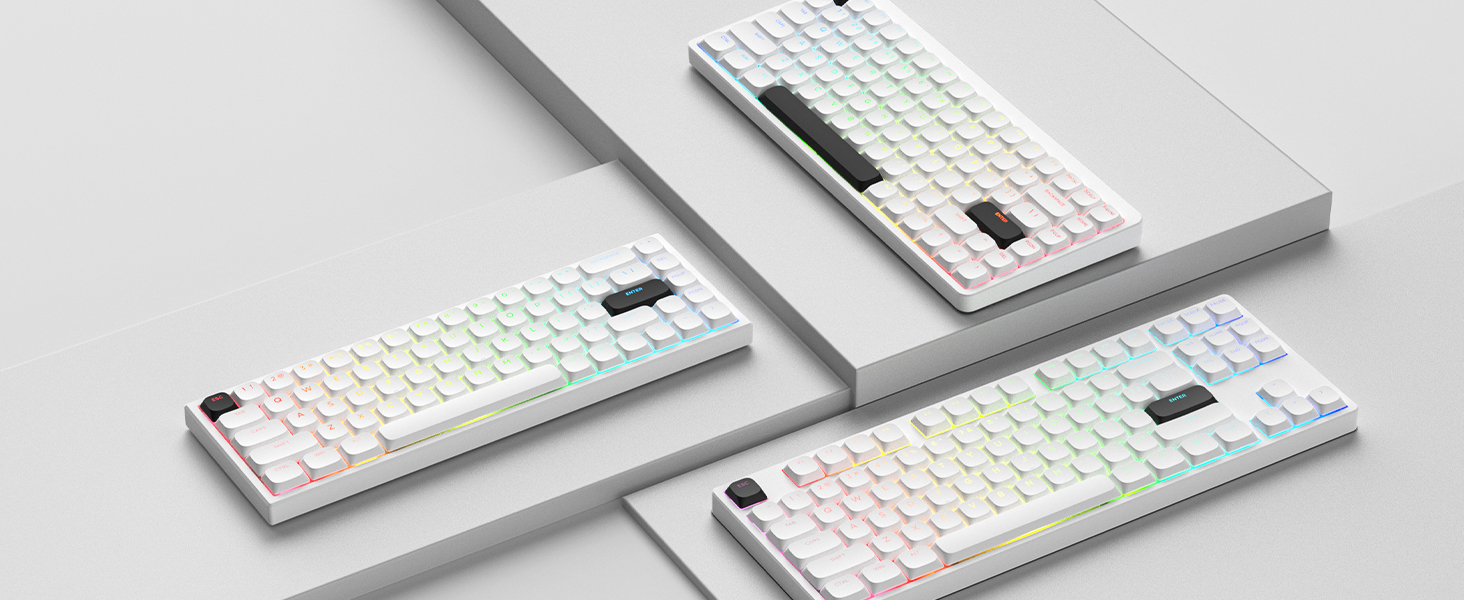 Womier Low Profile Shine Through 143 Phím BOW PBT Double Shot Keycaps ...