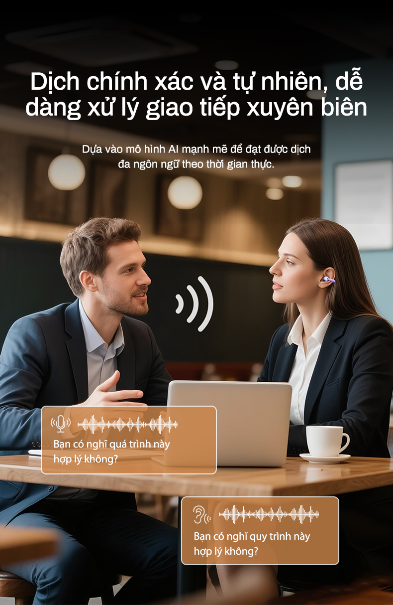 Lenovo ERAZER XF55 AI tai nghe dịch thuật V6.0 Tai nghe Bluetooth ENC ...