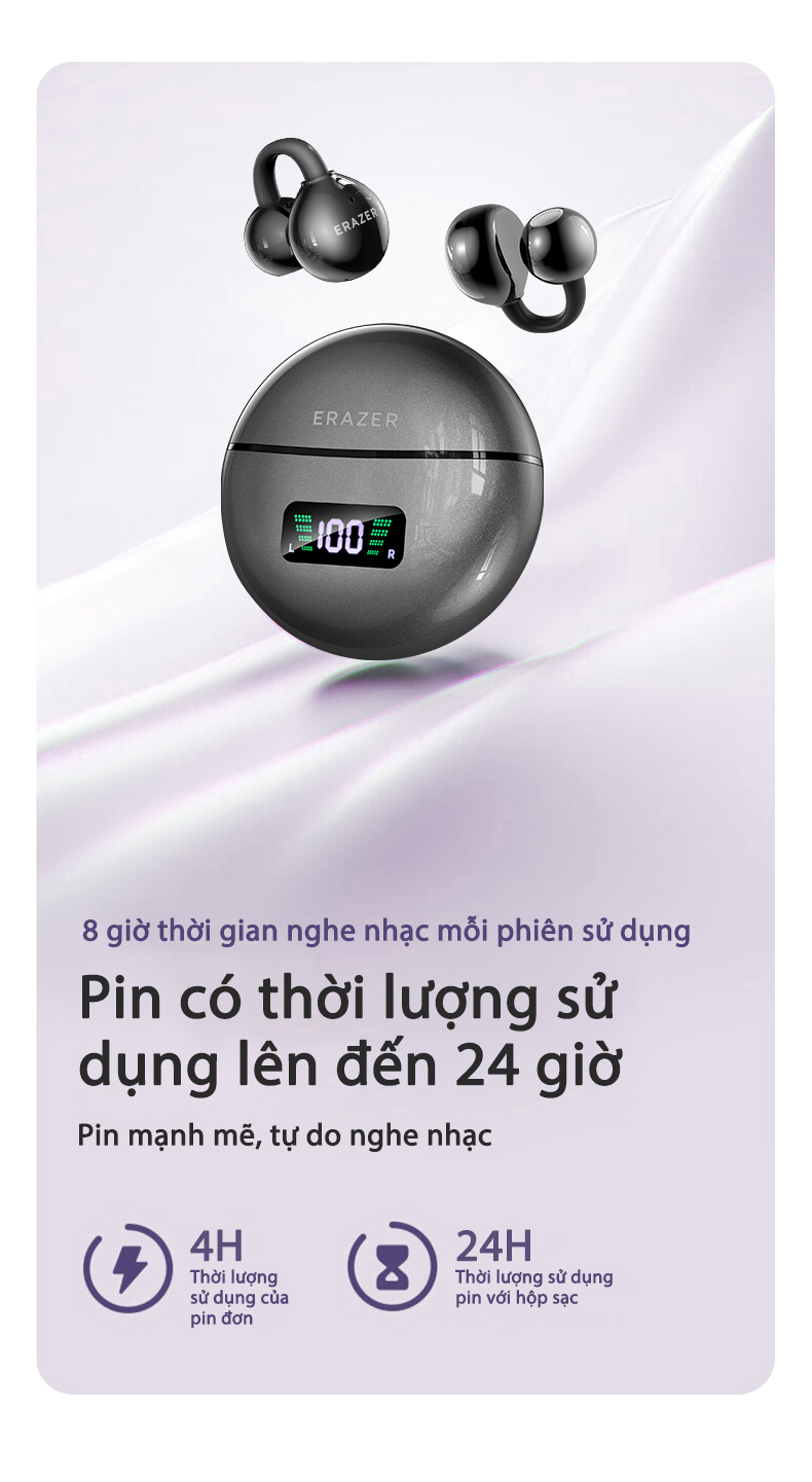 Lenovo ERAZER XF55 AI tai nghe dịch thuật V6.0 Tai nghe Bluetooth ENC ...