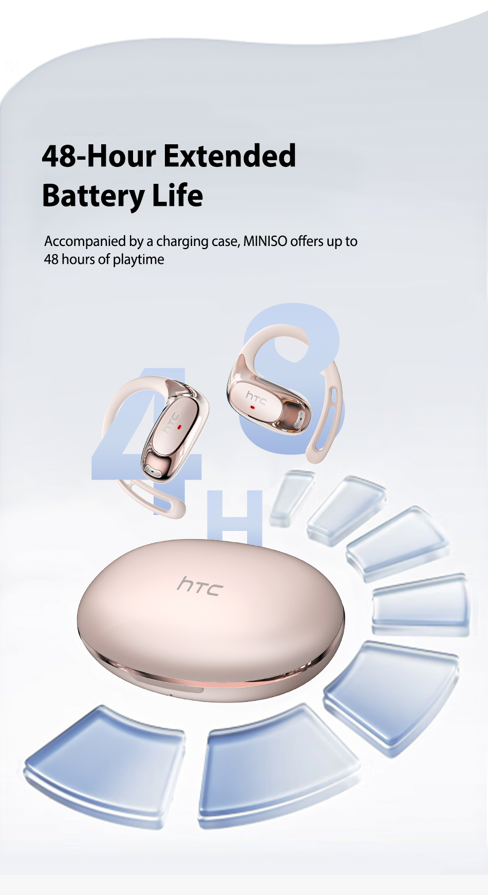HTC NE35 Tai Nghe Phiên Dịch AI Bluetooth 6.0 Dịch 135 ngôn ngữ Tai ...