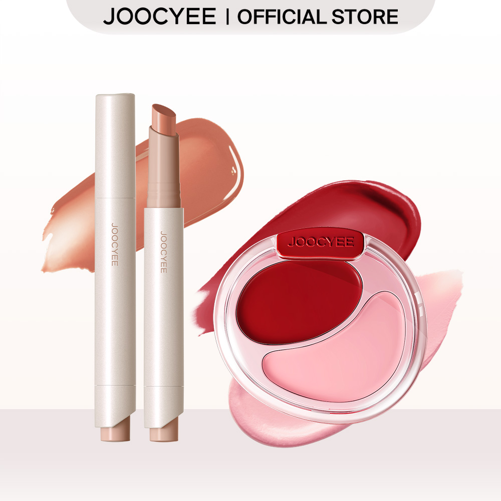 Combo Son bóng Căng mọng Lâu trôi Glossy Rouge JOOCYEE 2.0 & Kem má hồng 2 ô đa năng Cream Blush ...