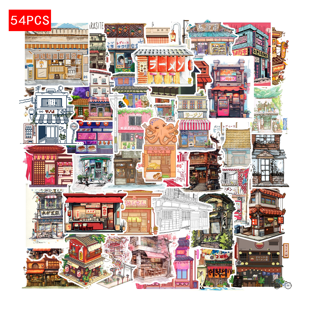 Tcuo 54 Miếng Dán Chống Thấm Nước Graffiti Shop Nhật Bản - Lý Tưởng Cho ...