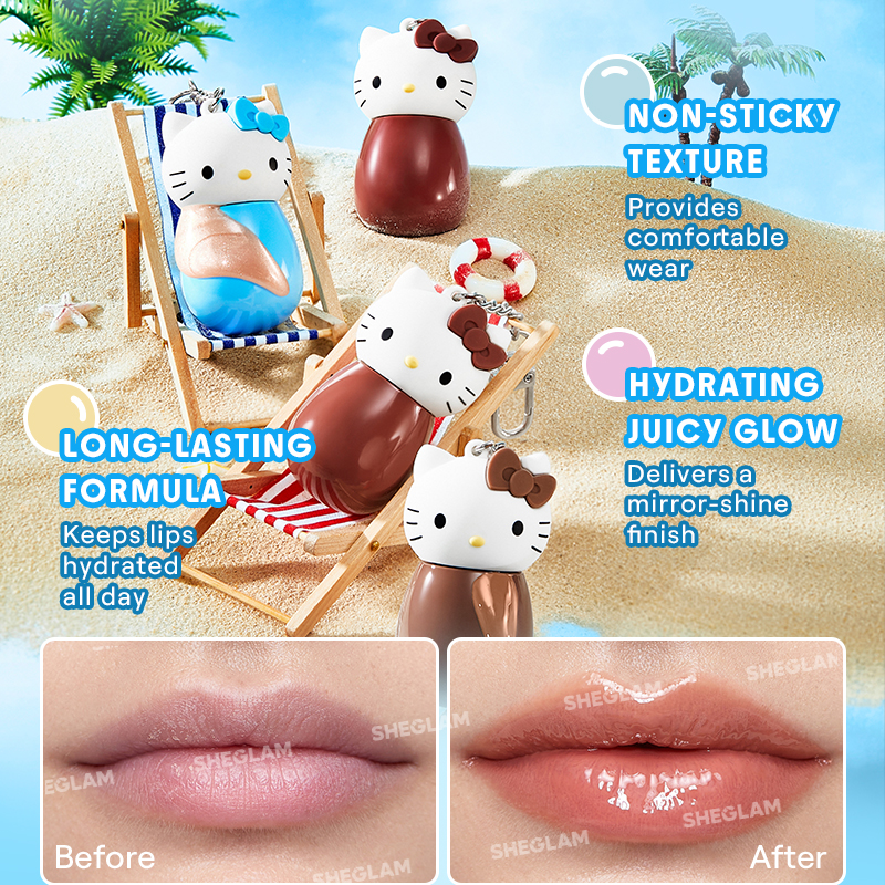 Hello Kitty | Son Tint Bóng SHEGLAM Poolside Perfection Lip Glaze | Shopee Việt Nam