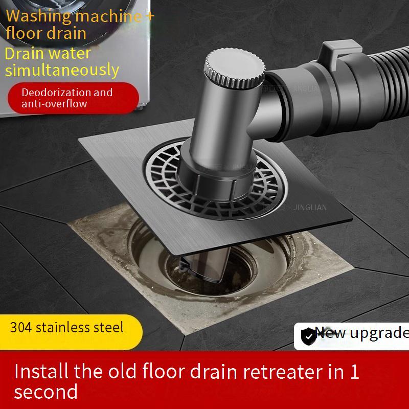 Nắp bồn thoát nước bằng thép không gỉ mới - 2 trong 1 Chống mùi và Ống ...