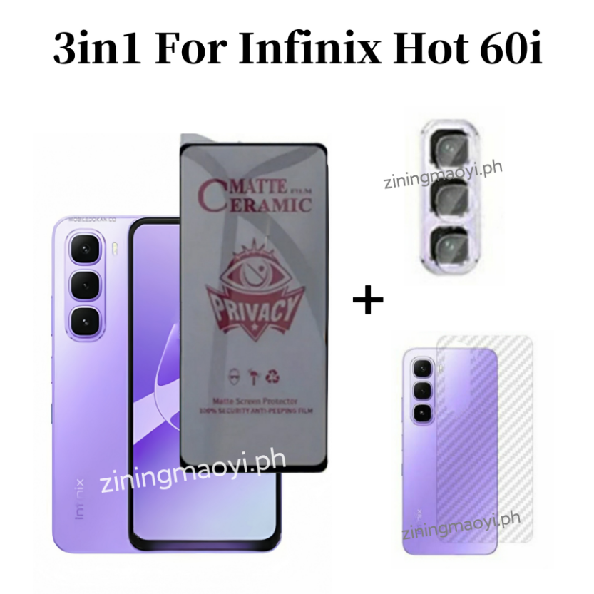 3in1for Infinix Hot 60i Hot 60pro Hot 50i Hot 50 4G Hot 50 5G Phim riêng tư và ống kính máy ảnh ...