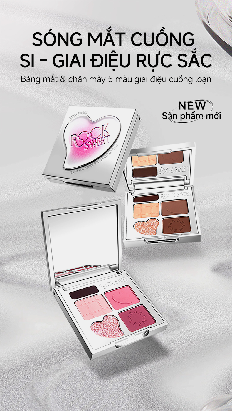 Rock Sweet RS Bảng phấn mắt 5g Bảng Highlight Và Tạo Khối bảng mắt ...
