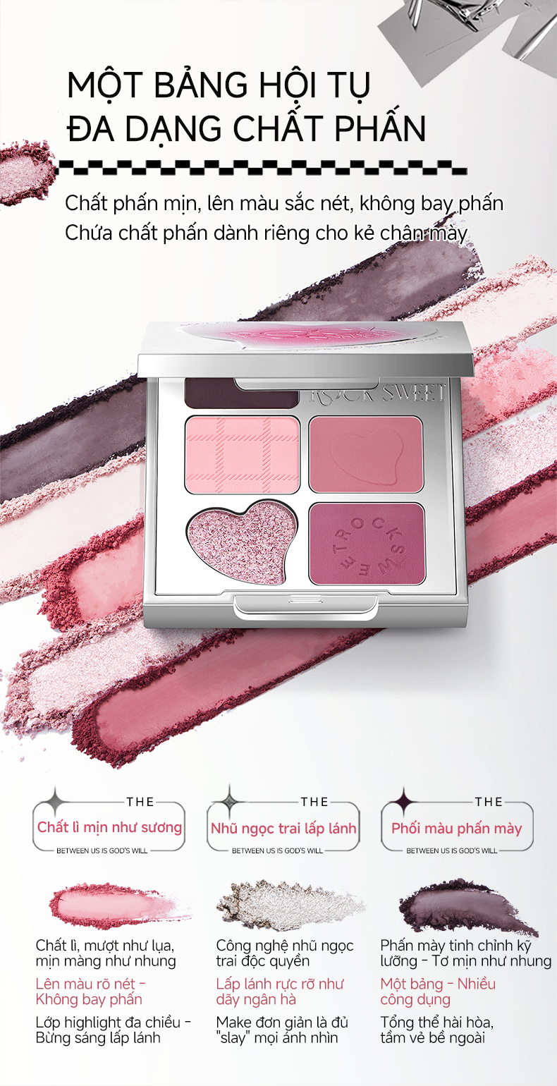 Rock Sweet RS Bảng phấn mắt 5g Bảng Highlight Và Tạo Khối bảng mắt ...