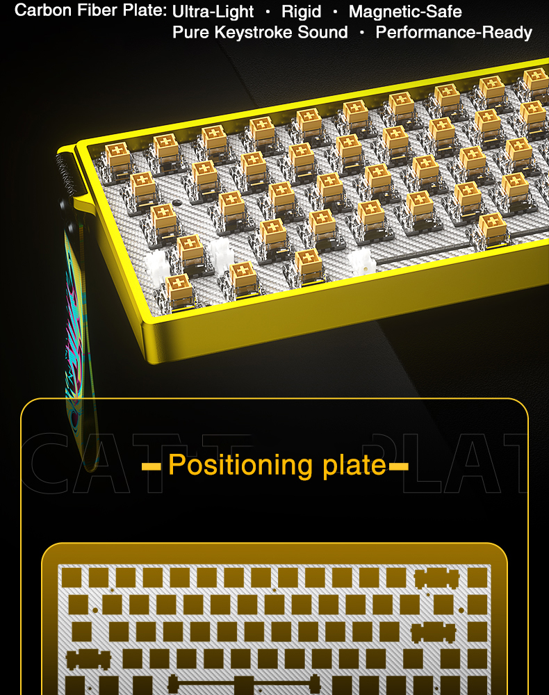 Bàn phím từ tính bằng nhôm AULA WIN68HE Ultra 68Keys RGB Có dây 8K RT ...