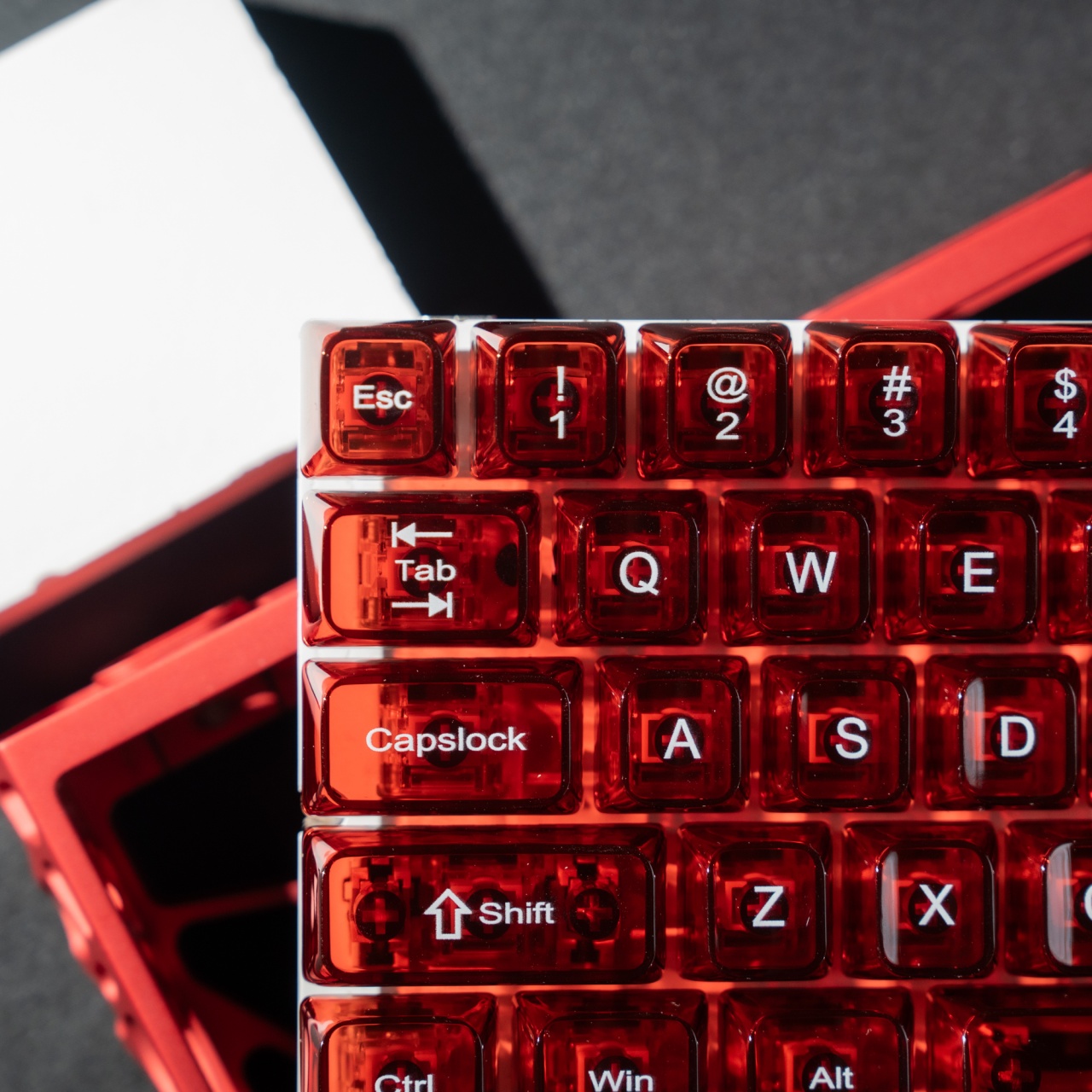 Womier 115 Phím Chìa Khóa Trong Suốt Màu Đỏ Keycaps MDA Profiel Pha Lê ...