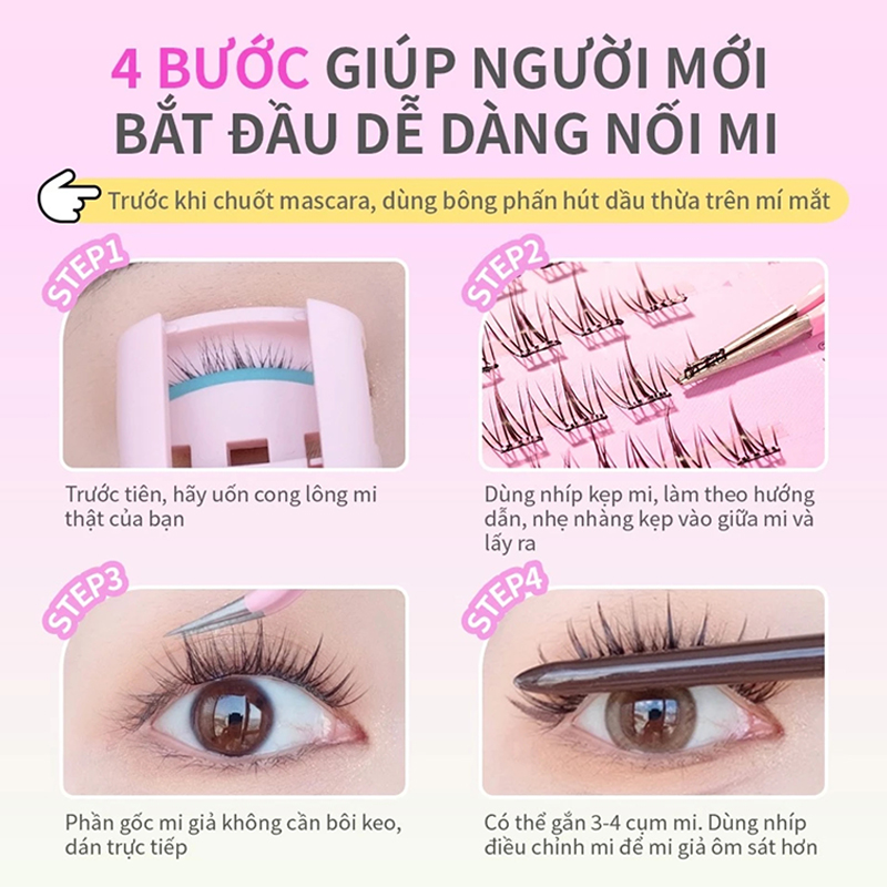 lông mi giả tự dính Derf Mi Giả Tự Dính có thể tái sử dụng nhiều lần,mi ...