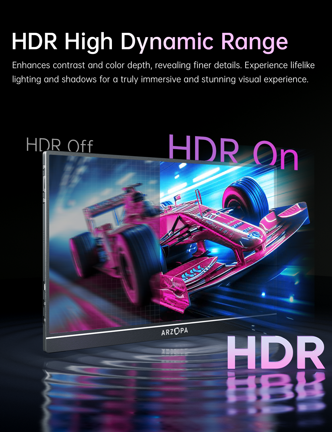 Màn hình chơi game di động ARZOPA-Z1FC, 16,1 '144Hz, 100% sRGB, 1080P ...