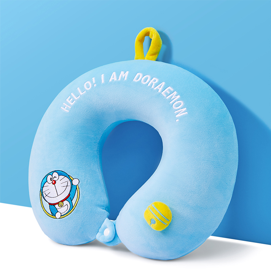 MINISO Doraemon series - Gối cổ chữ U êm ái, hỗ trợ, mút hoạt tính, quà ...