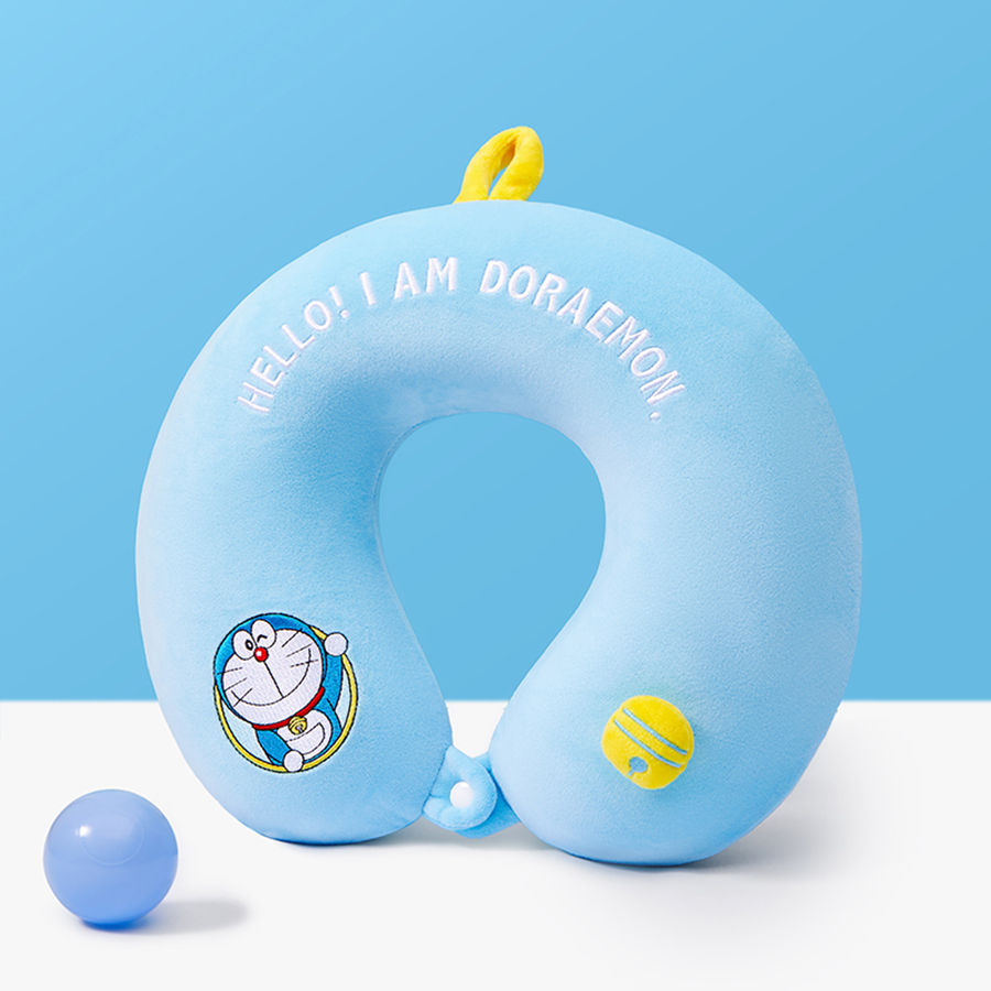 MINISO Doraemon series - Gối cổ chữ U êm ái, hỗ trợ, mút hoạt tính, quà ...