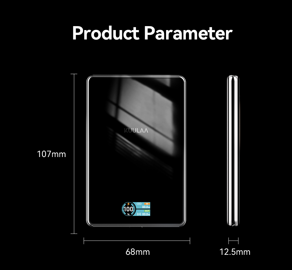 Kuulaa Qi2 10000mAh Từ tính không dây Powerbank Màn hình kỹ thuật số 15W Sạc nhanh không dây cho ...