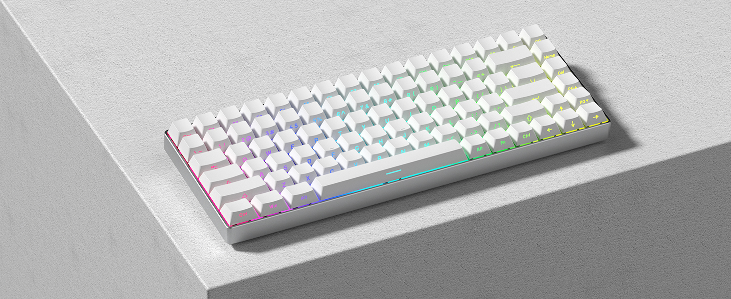 PBT Side In Keycaps Double Shot Shine Through 123 Phím White Cherry ...