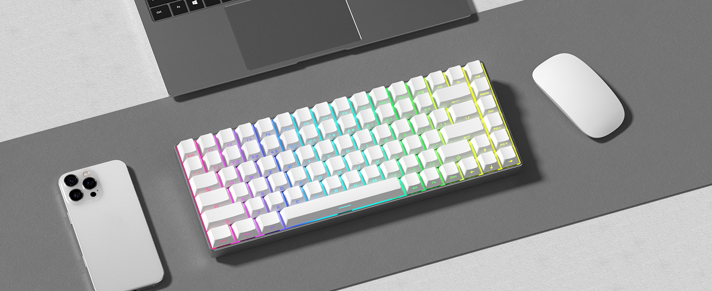 PBT Side In Keycaps Double Shot Shine Through 123 Phím White Cherry ...