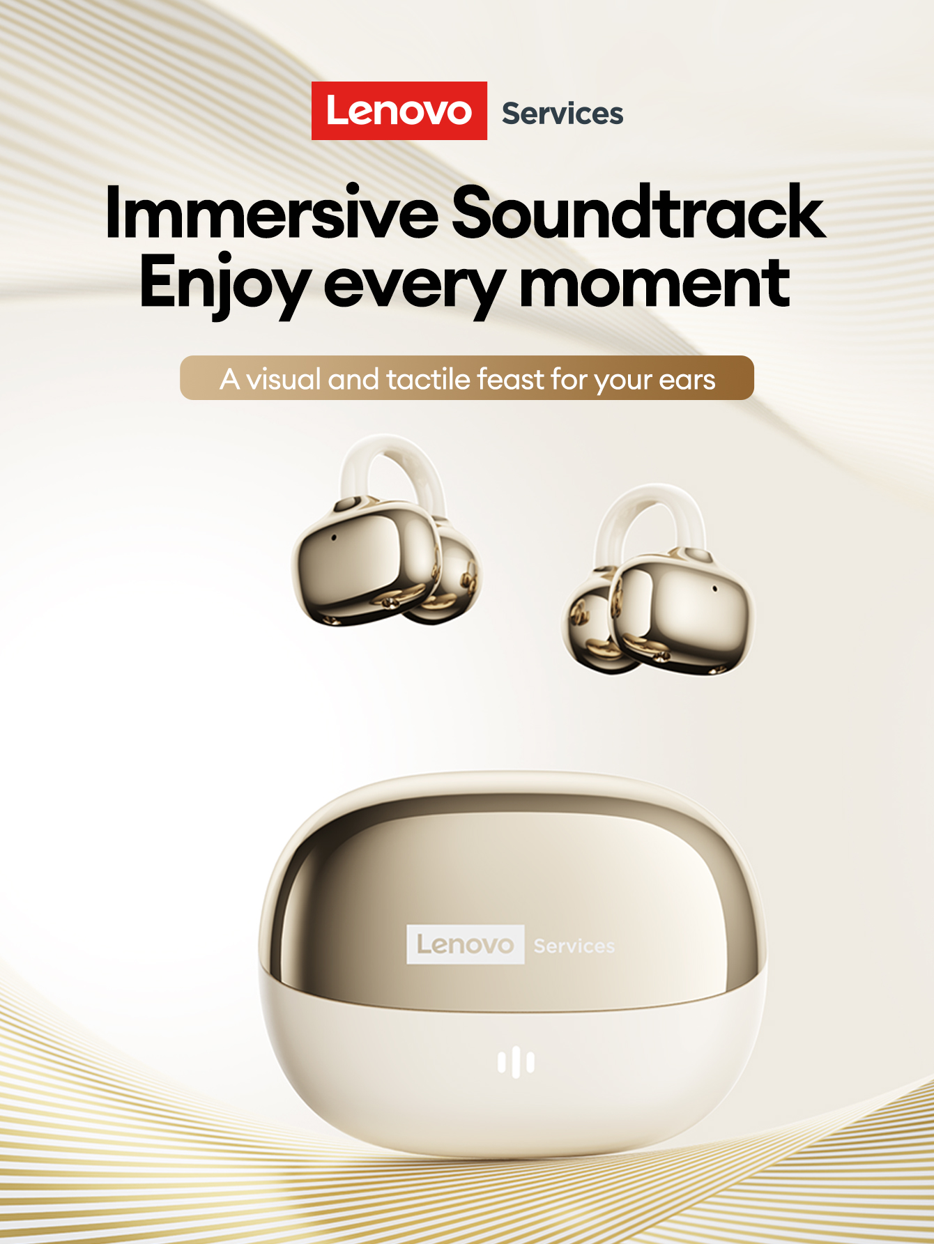 Tai nghe Bluetooth Lenovo RS103 IPX5 Chống nước Chất lượng âm thanh HIFI Thoải mái khi tập thể ...