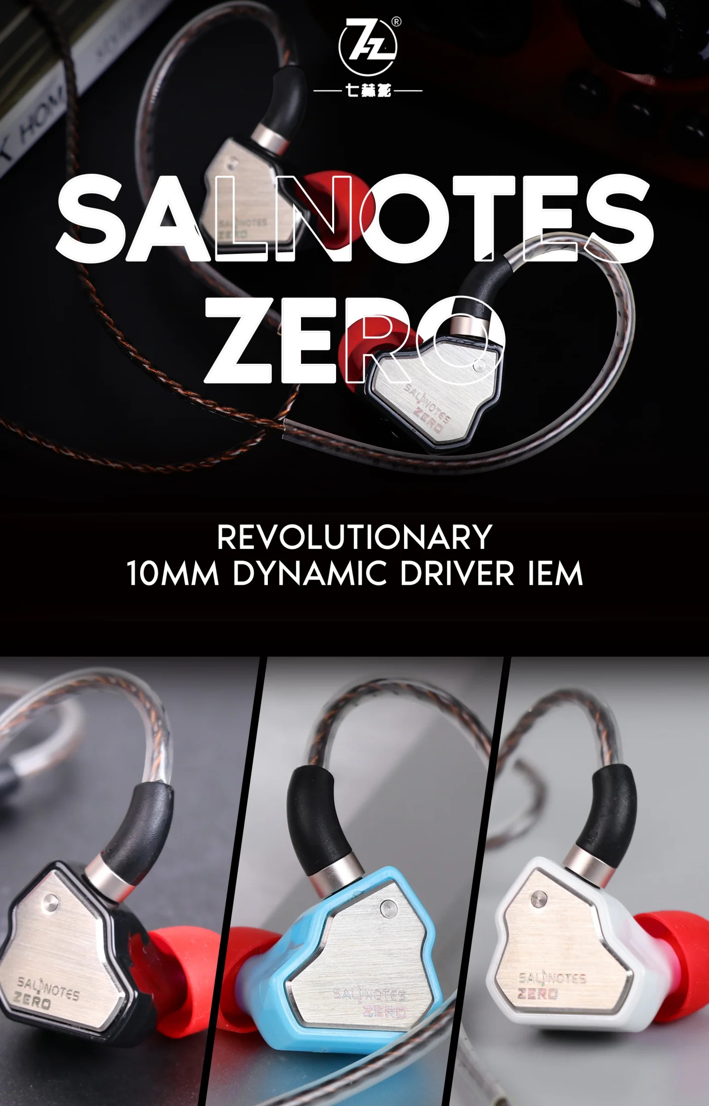 7Hz Salnotes Zero HiFi 10mm Trình điều khiển năng động trong tai Tai ...