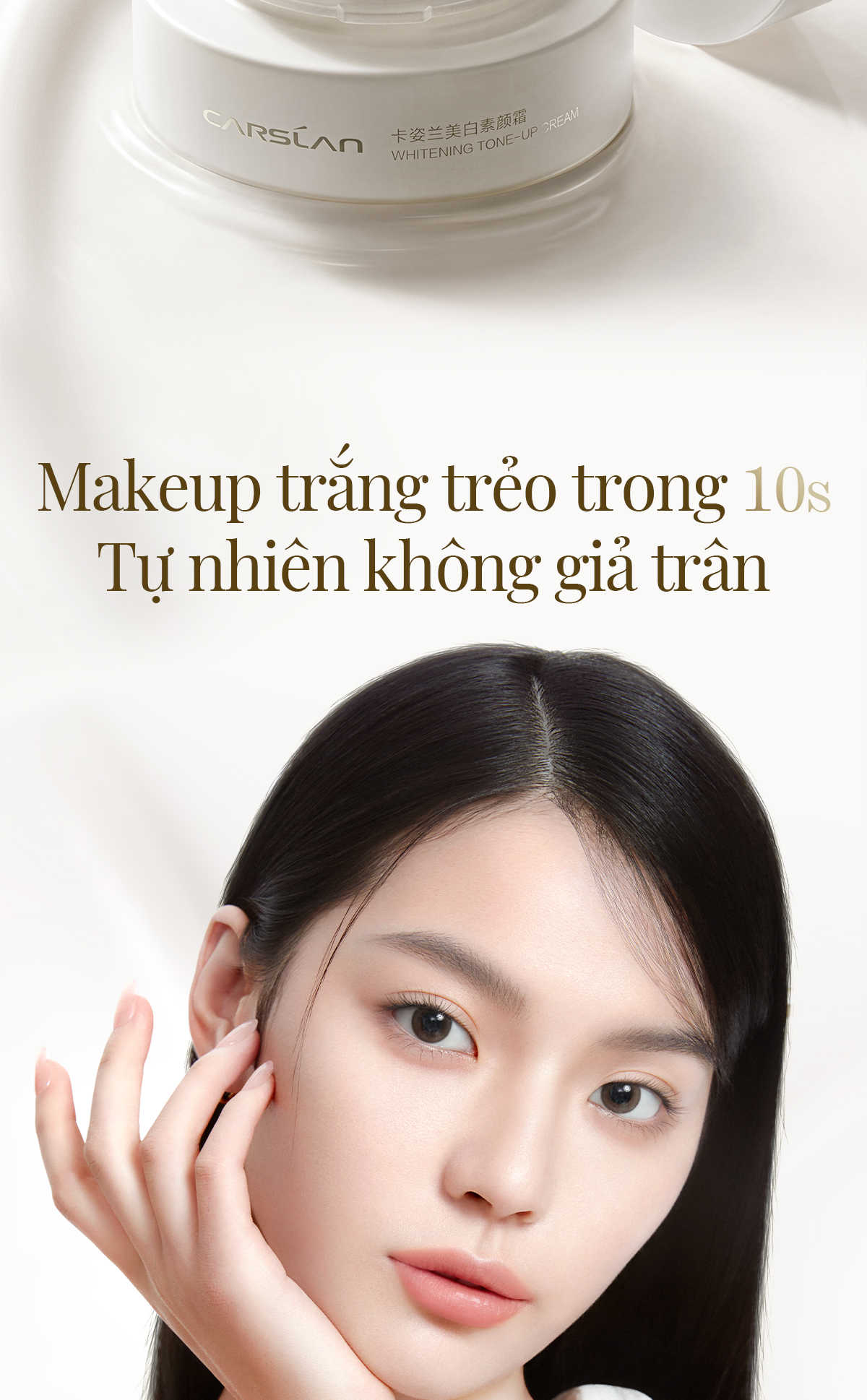 Kem nâng tone Carslan 28 ngày sáng da mờ thâm makeup nhẹ nhàng trong ...