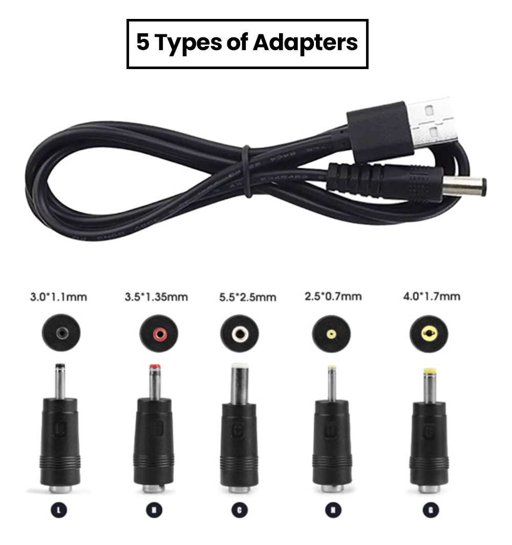 Cáp chuyển đổi nguồn USB sang DC 5V phổ thông với cổng USB cho Router ...
