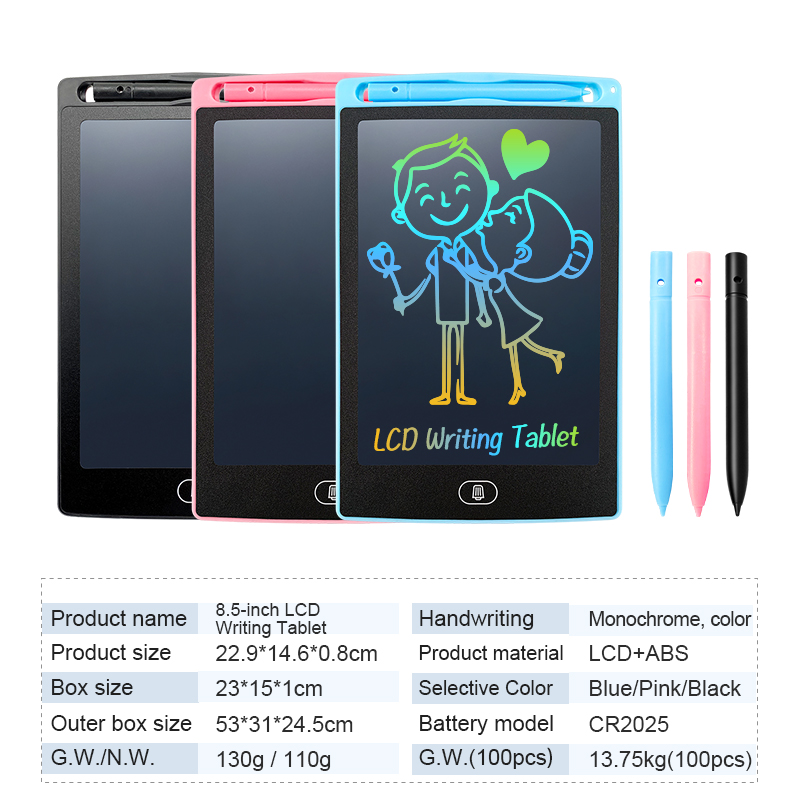Bảng Vẽ Điện Tử LCD 8.5 Inch Cho Trẻ Em, Bảng Phác Thảo Có Thể Tái Sử ...