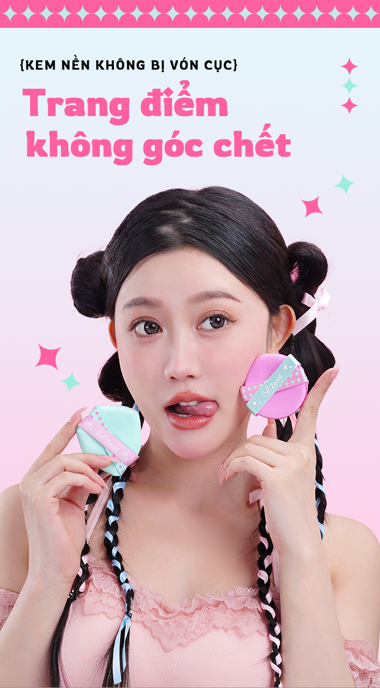 Đệm mật độ cao Puff Soft Blend Flawless Base Natural Smooth Makeup Tool ...