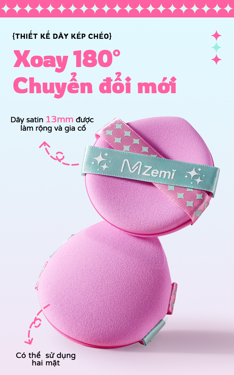 Đệm mật độ cao Puff Soft Blend Flawless Base Natural Smooth Makeup Tool ...