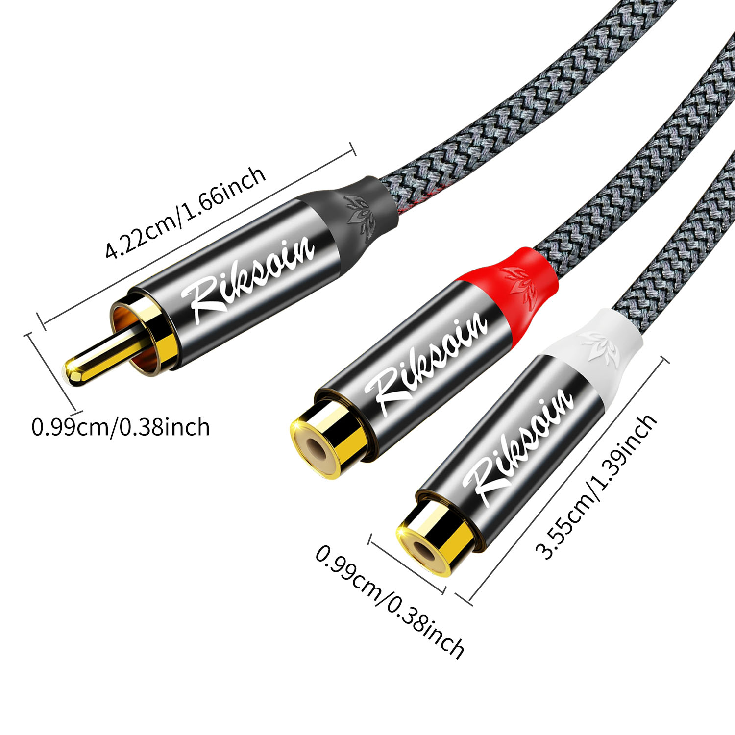 Cáp âm thanh nổi Y chia RIKSOIN RCA sang 2RCA cái cho ô tô, TV và rạp ...