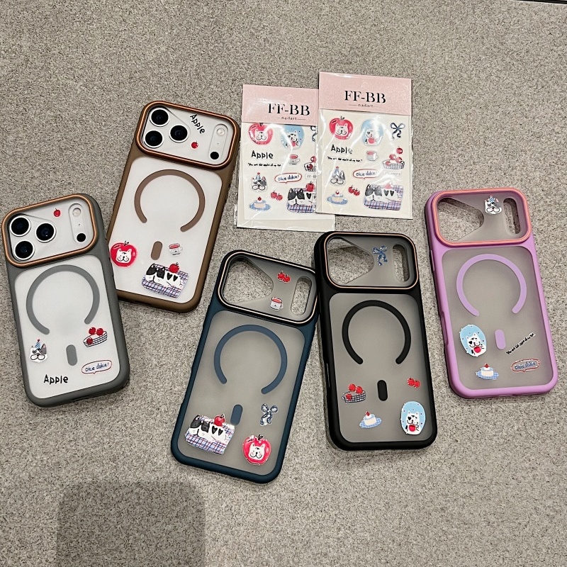 Sáng tạo cửa sổ lớn từ tính DIY chú chó con dán vỏ điện thoại thích hợp ...