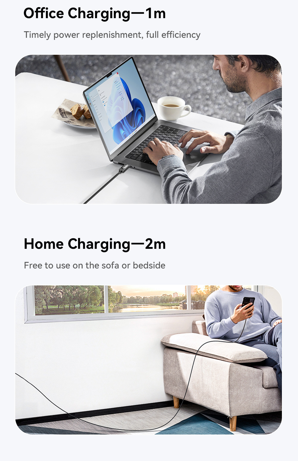 Essager 100W USB A Type CTo Type C Dây sạc nhanh tích hợp chip đánh dấu ...