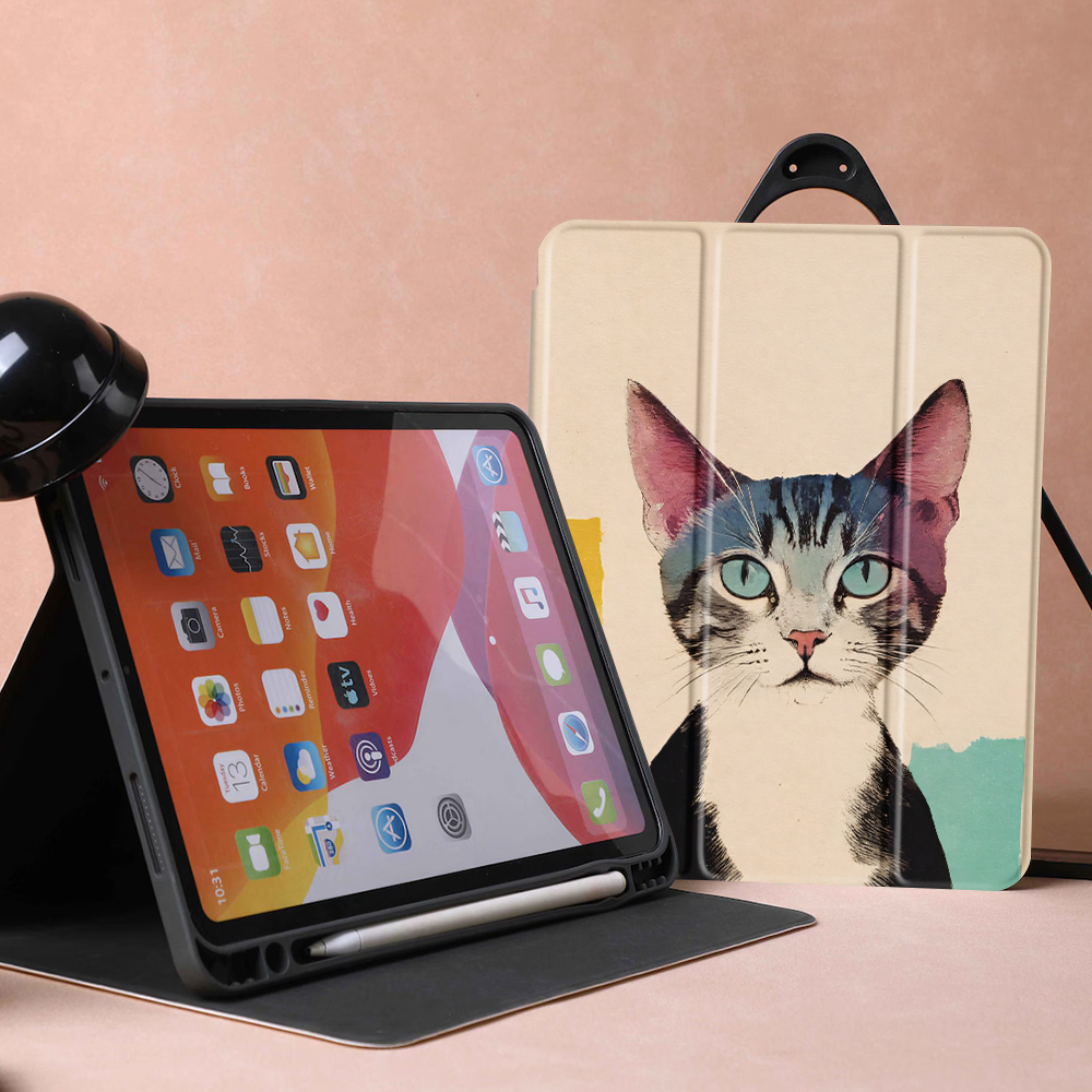 Ốp Da PU In Hình Mèo Dễ Thương Cho iPad M5 Pro 11 13 2025 M4 A16 11th 10.9inch 2022 10th Case ...