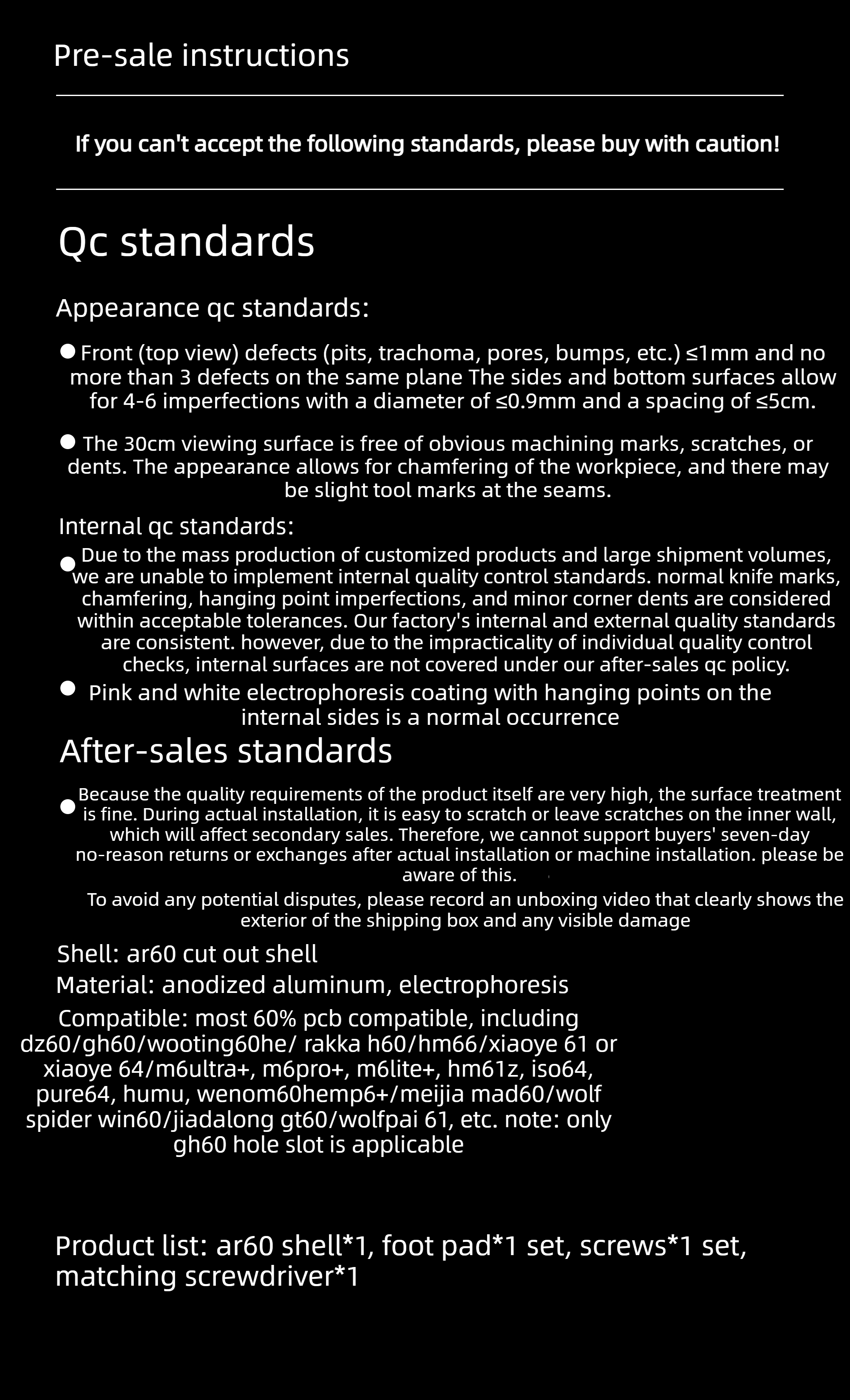 AR60 Vỏ bàn phím vỏ rỗng bằng hợp kim nhôm Anodized có ruy băng Trọng ...