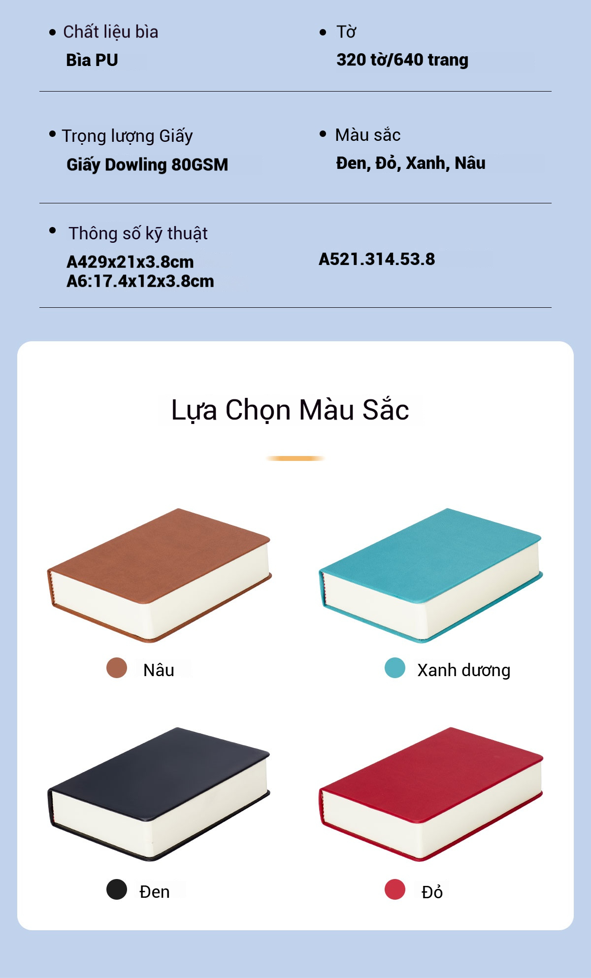 330 Tờ Siêu Dày A5 80GSM Notebook 660 Trang Da Bìa Mềm Sketchbook Nhật ...