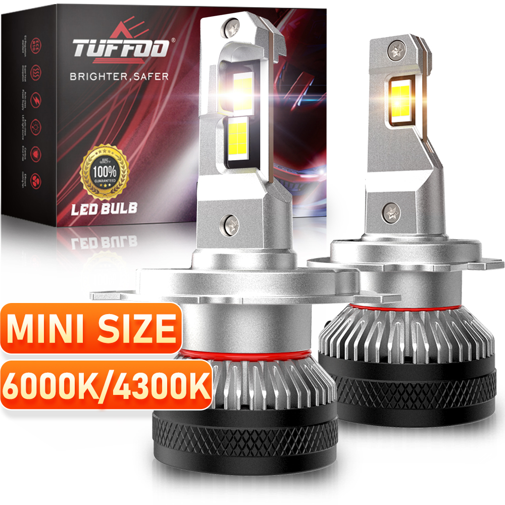 TUFFOO 1 cặp M5-Mini Bóng Đèn Cos / Đèn Pha LED Xe hơi 100W 20000LM H4 ...