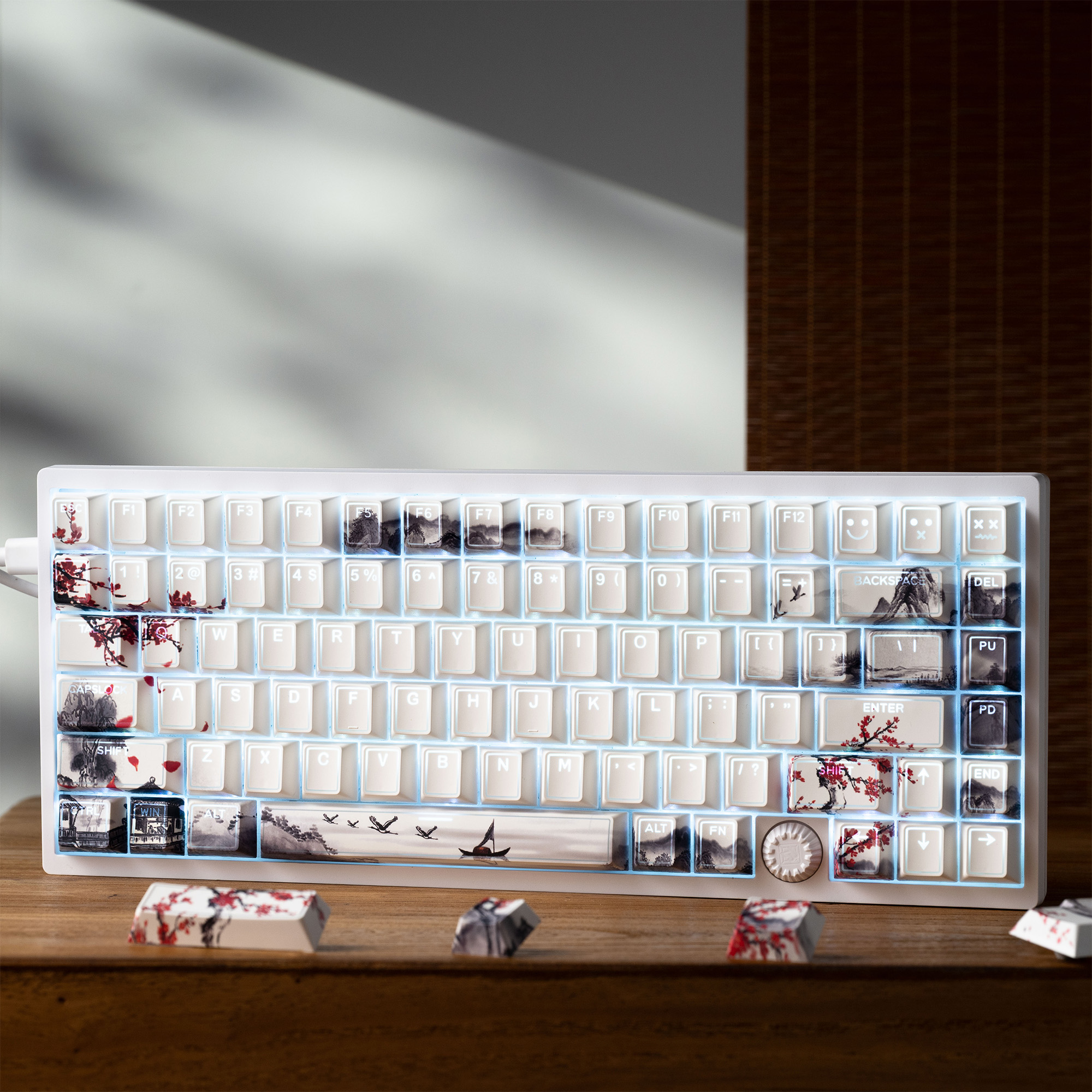 XVX PRISM Plum Blossom-Through Hai shot Cherry Profile PBT Bàn phím cơ ...