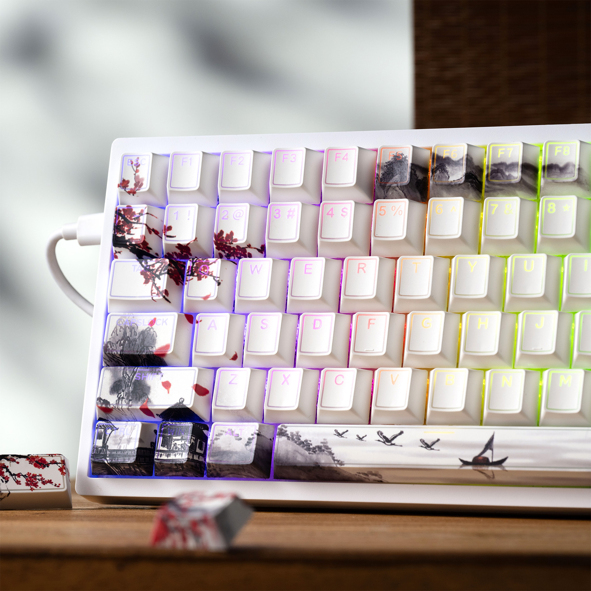 XVX PRISM Plum Blossom-Through Hai shot Cherry Profile PBT Bàn phím cơ ...
