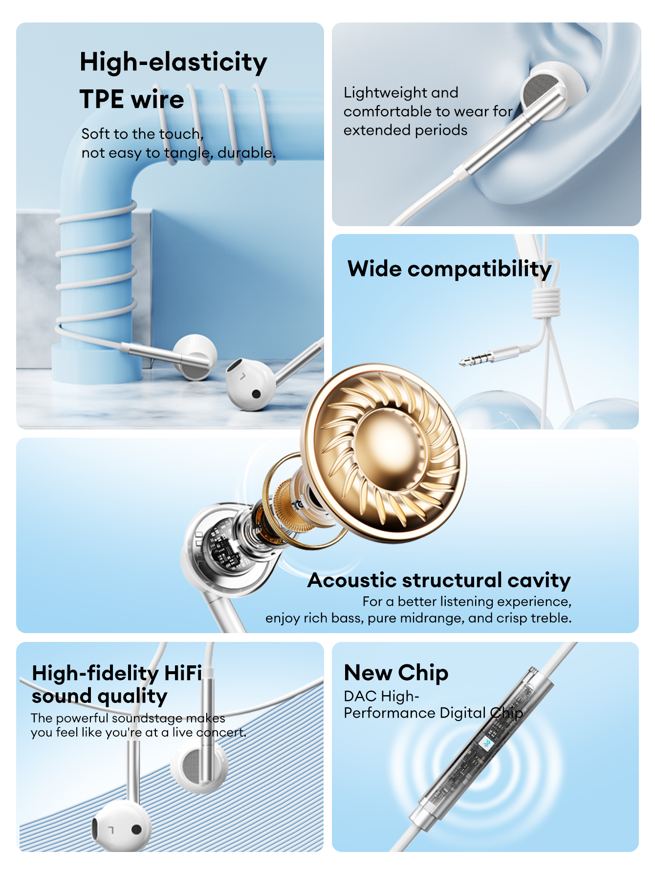 Tai nghe có dây Lenovo YF28 Tai nghe Bass có micrô HD Type-C và giắc ...