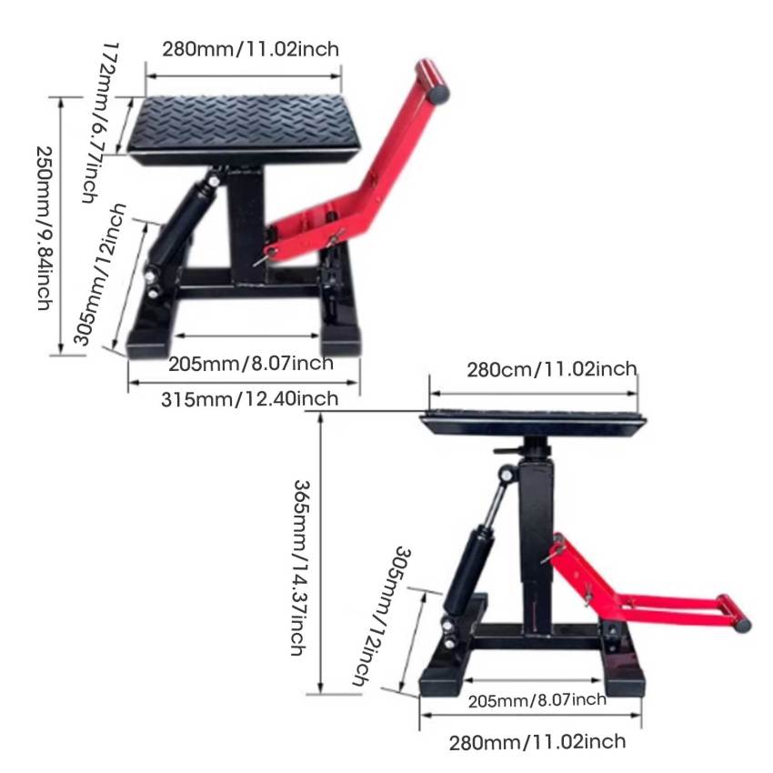 [Giao hàng tại địa phương + COD] Chân đế nâng xe máy thủy lực, Chiều ...