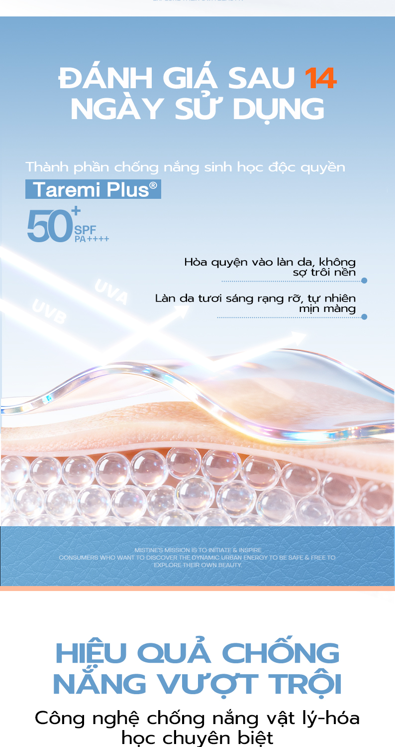 Kem nền chống nắng lâu trôi MISTINE SUNKISS SPF50 + PA + + + + 30g ...