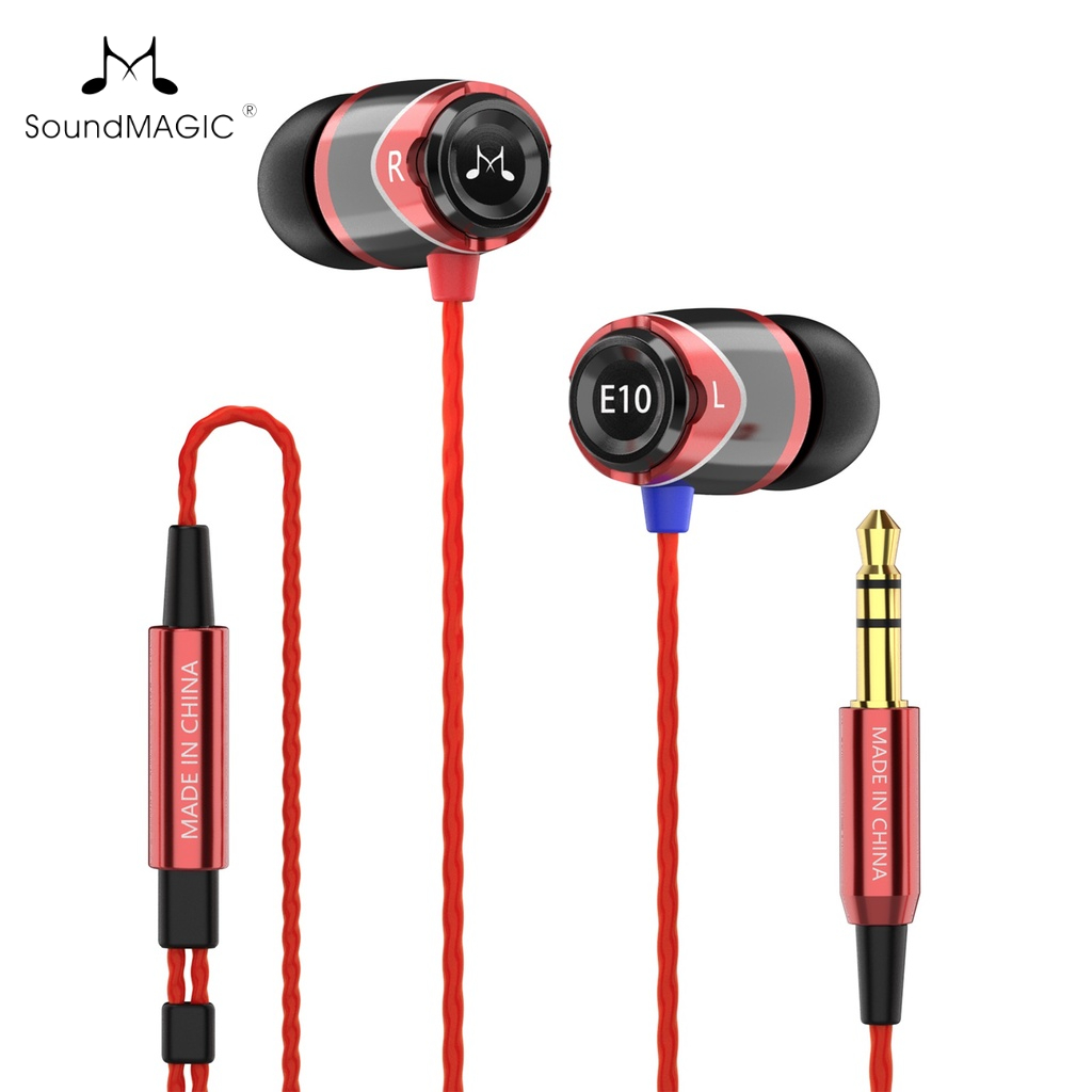 Tai Nghe Nhét Tai SoundMAGIC E10 Màu Đen Đỏ Chống Ồn Âm Thanh Stereo Sống Động | Shopee Việt Nam