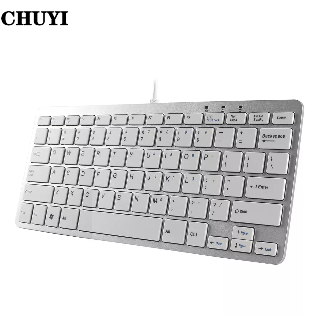 CHUYI Bàn Phím Mini CHUYI Có Dây 78 Phím Siêu Mỏng Không Gây Tiếng Ồn ...