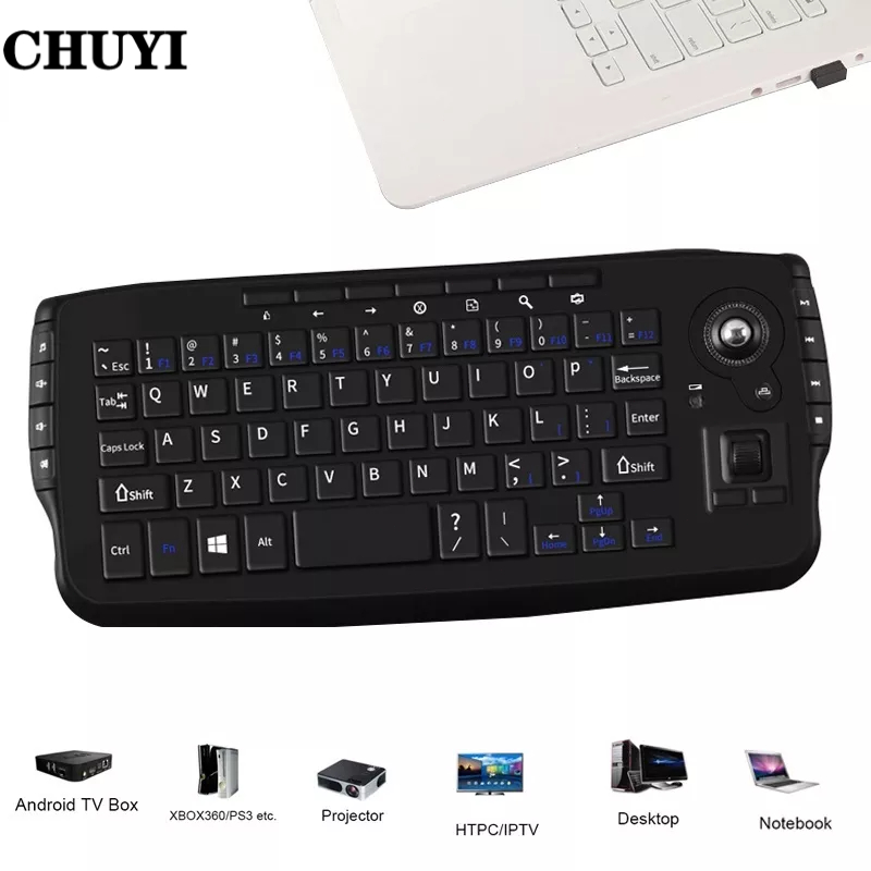 CHUYI Bàn Phím Mini Không Dây CHUYI 2.4G Đa Năng Có Đèn Nền Tích Hợp ...