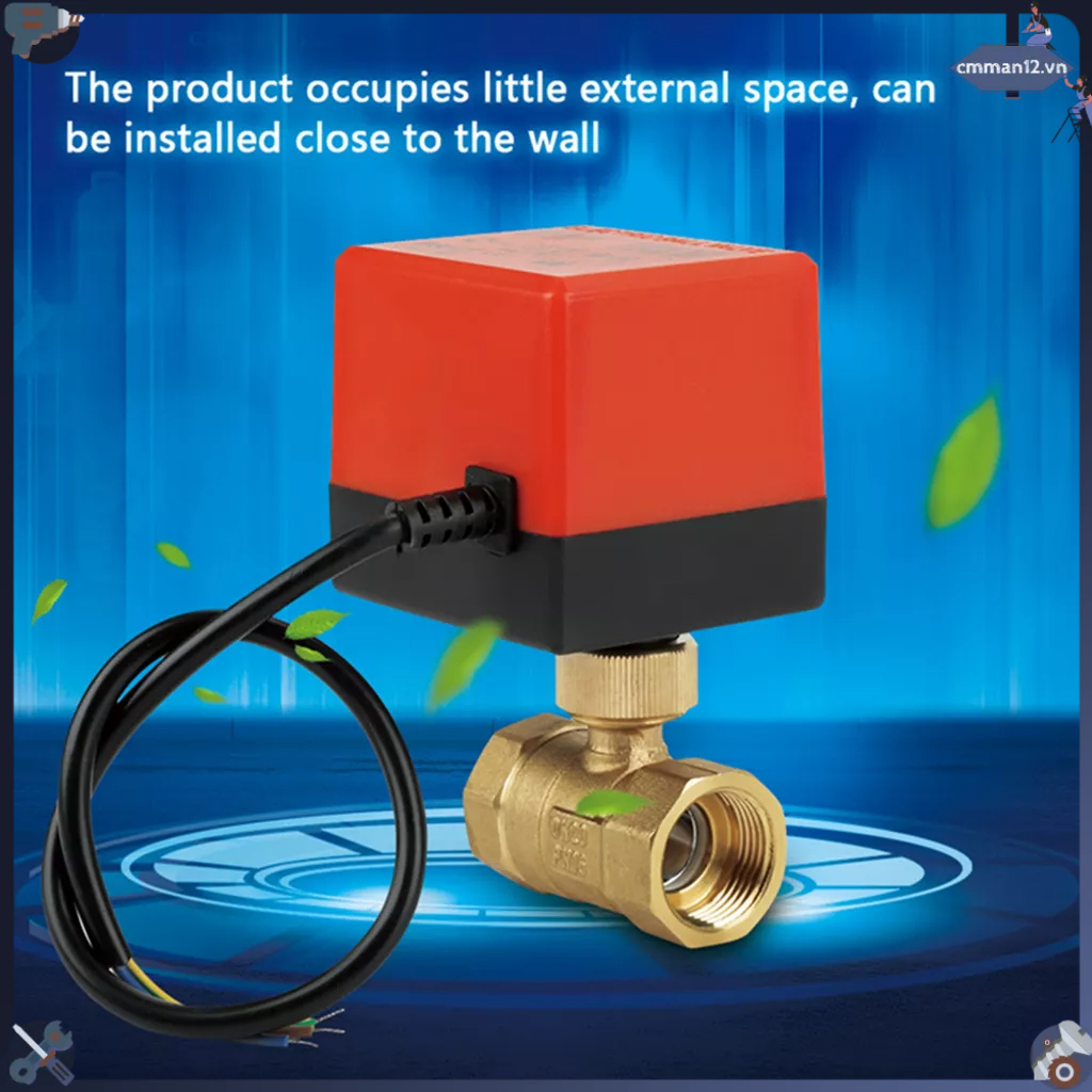 Power Helper DC 12V G3/4" DN20 Van điện bi cơ giới 2 chiều bằng đồng ...