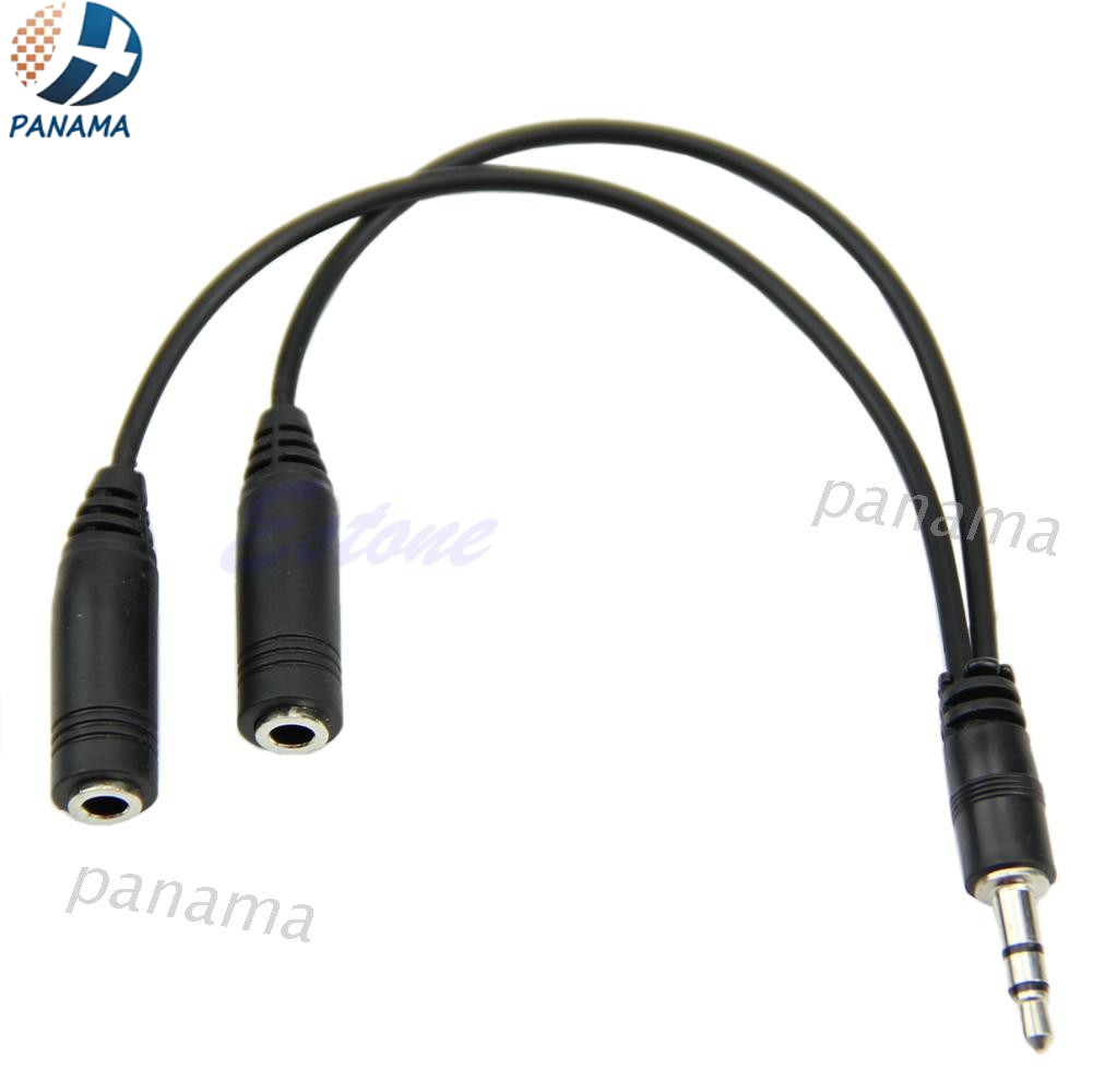 Dây Cáp Chia âm Thanh Chữ Y Chuyển đổi đầu Cắm 35mm Sang 2 Cổng Lỗ Cắm 35mm Dành Cho Tai Nghe