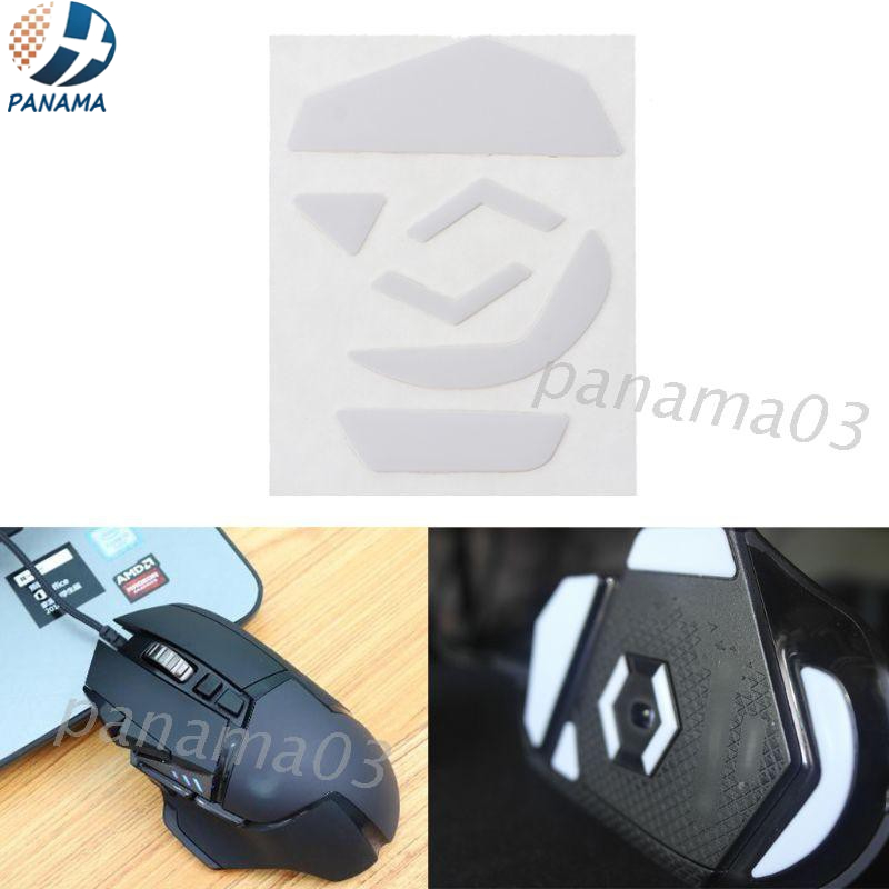 1 Set 0.6mm White Curve Edge Mouse Feet Mouse Skates For logitech G502 ...