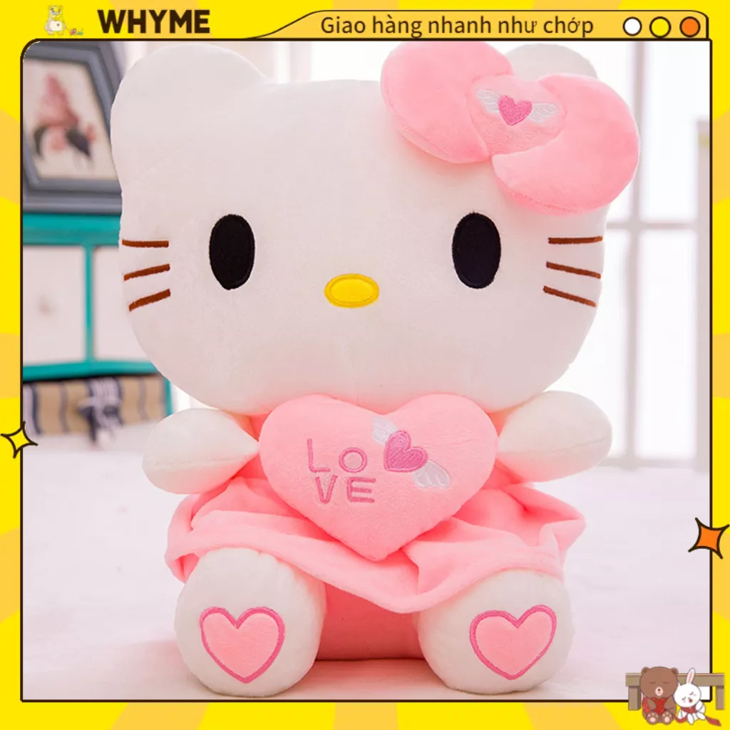 [Giá rẻ] Gấu Bông Hello Kitty , Gối ôm Hello Kitty - Quà Tặng Cao Cấp Cho Bé WHYME | Shopee Việt Nam